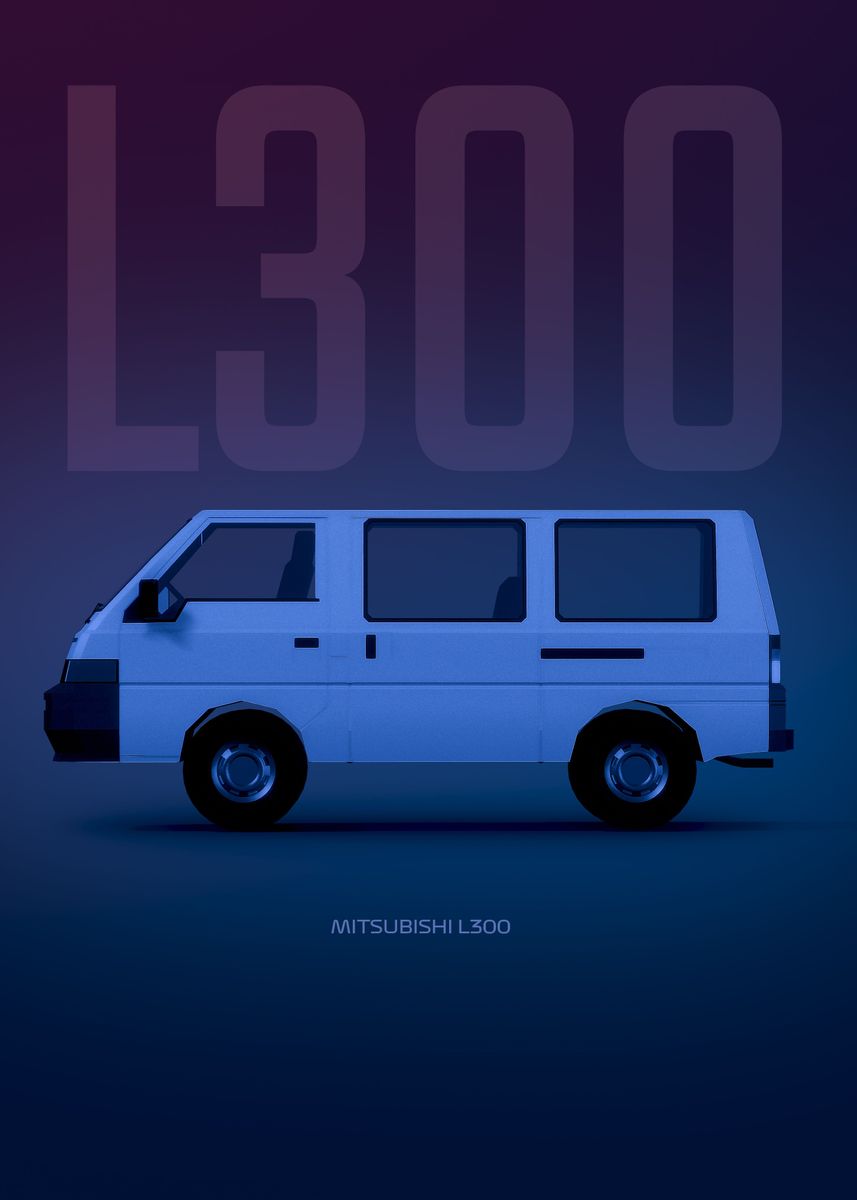 'Mitsubishi L300 1993' Poster, picture, metal print, paint by Basues ...