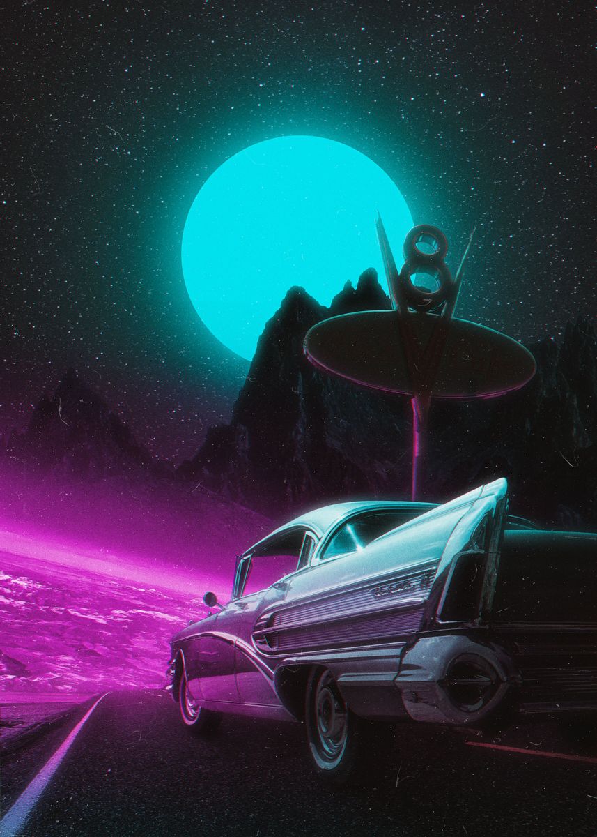 'Space Way' Poster, picture, metal print, paint by Vertex | Displate