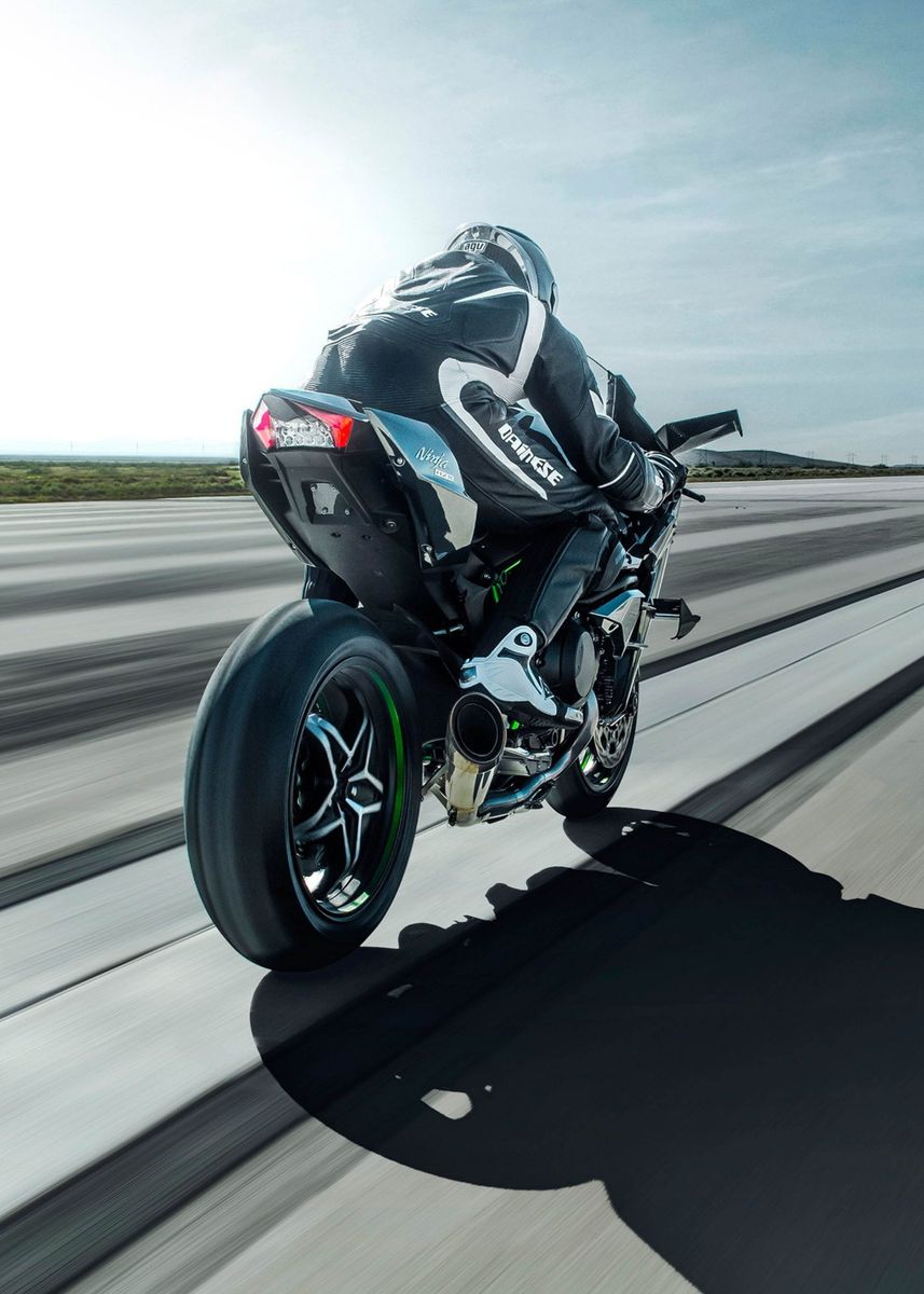 'Kawasaki Ninja H2 R' Poster, picture, metal print, paint by Sam Gong ...