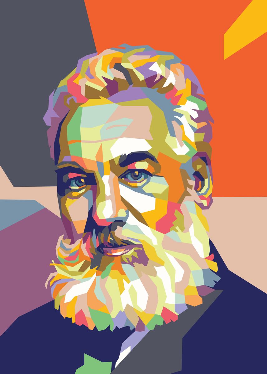 'Alexander Graham Bell' Poster, picture, metal print, paint by Asrorie ...