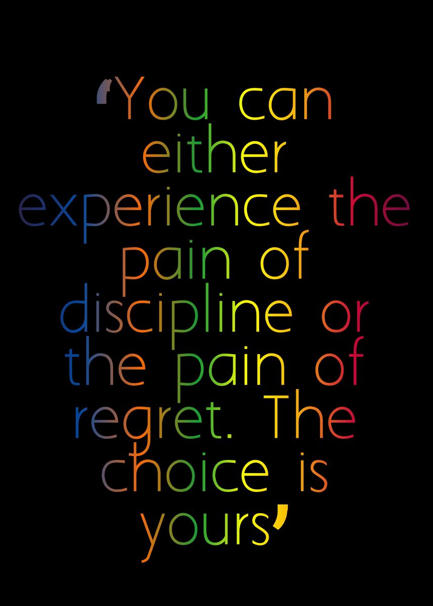 'motivational Regret only' Poster, picture, metal print, paint by Mshel ...