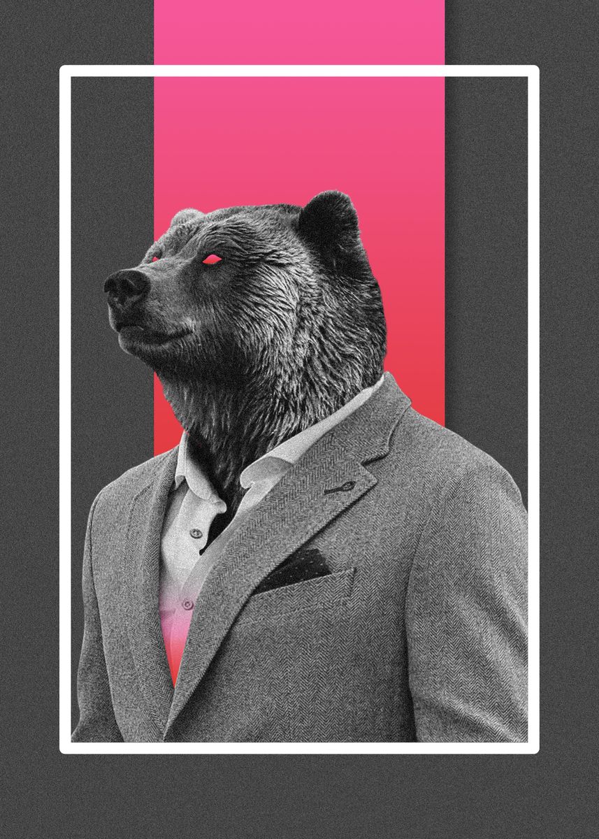 'Sire Bear Ian' Poster, picture, metal print, paint by Adiodec Art ...