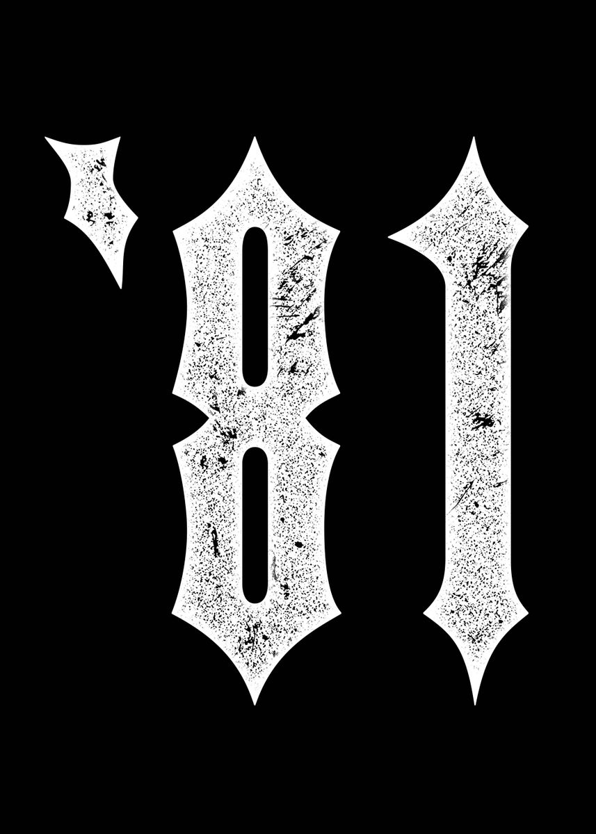 ''81' Poster, picture, metal print, paint by Slayer | Displate