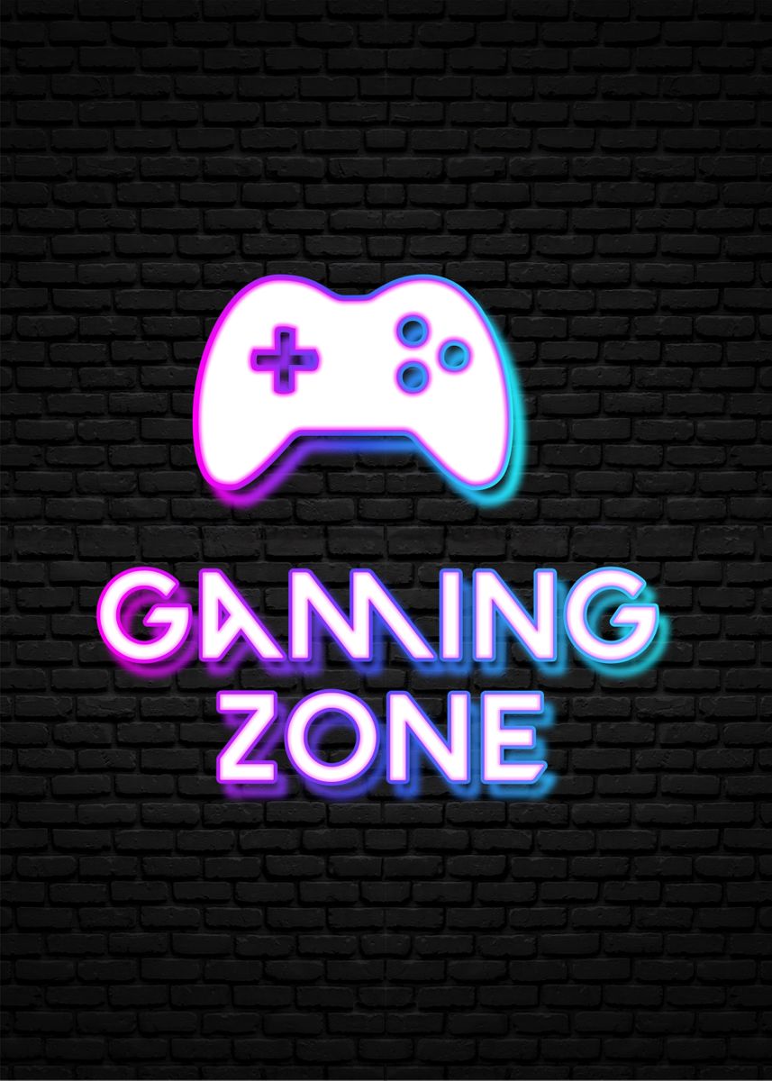 'gaming zone' Poster, picture, metal print, paint by Exclusive Metal Printz | Displate