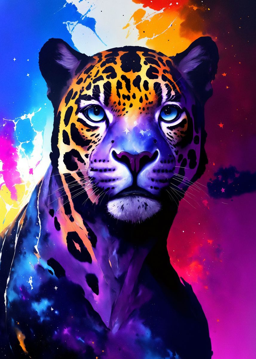 'Cosmic Jaguar 5' Poster, picture, metal print, paint by Garyck Arntzen ...