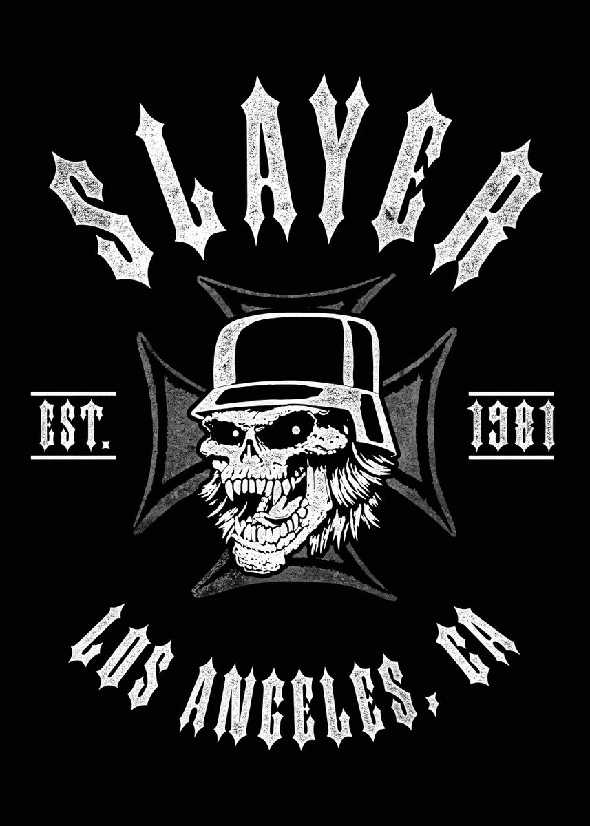 'Laughing Skull '81' Poster, picture, metal print, paint by Slayer ...