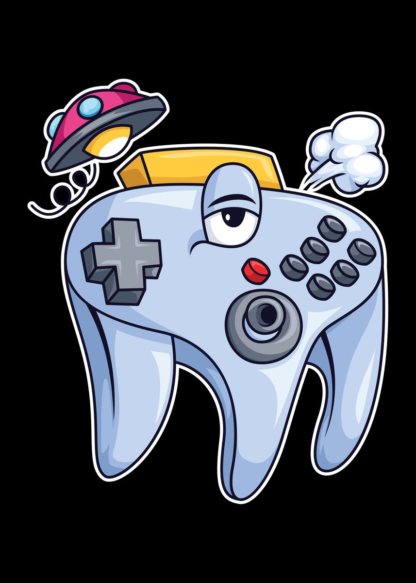 'Game Console Nintendo 64' Poster, picture, metal print, paint by ...