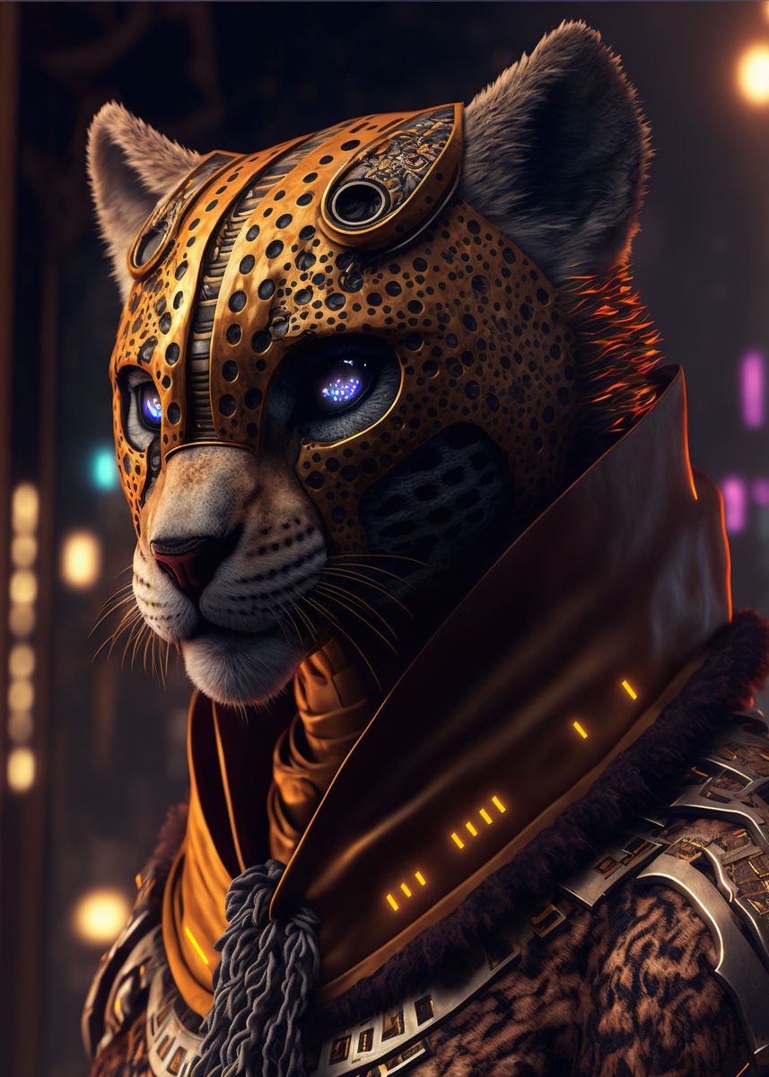 'Future Cheetah' Poster, picture, metal print, paint by Sunrise Game ...