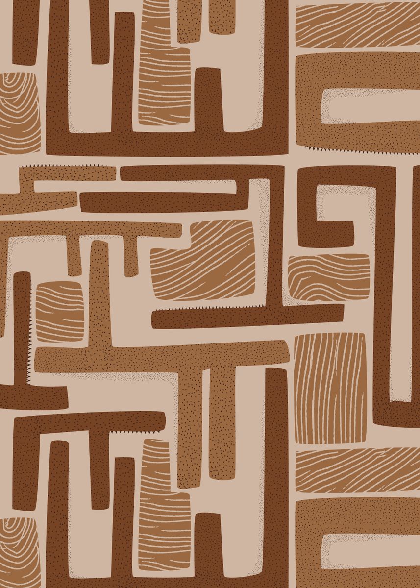 'Abstract Doodle Sand' Poster, picture, metal print, paint by Miriam ...