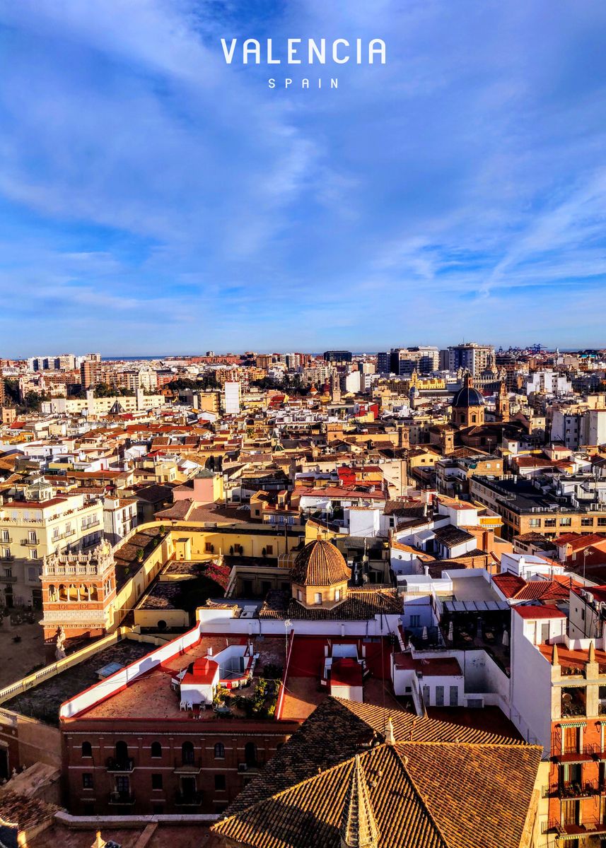 'Valencia ' Poster, picture, metal print, paint by Famous City | Displate