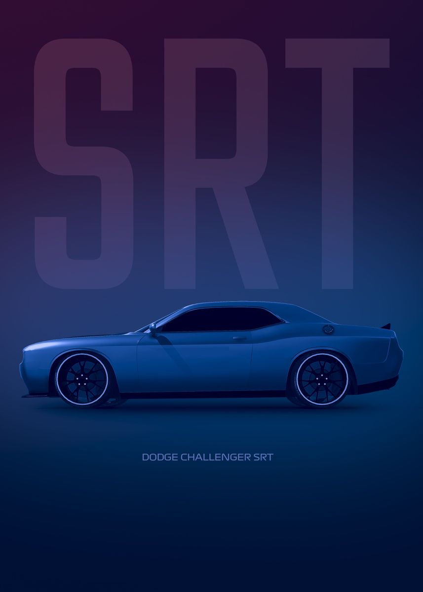 'Dodge Challenger SRT' Poster, picture, metal print, paint by Basues ...