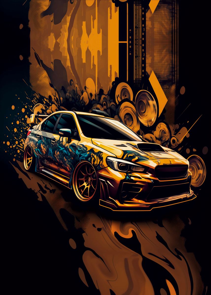 'Graffiti Car5' Poster, picture, metal print, paint by Holzkovic | Displate