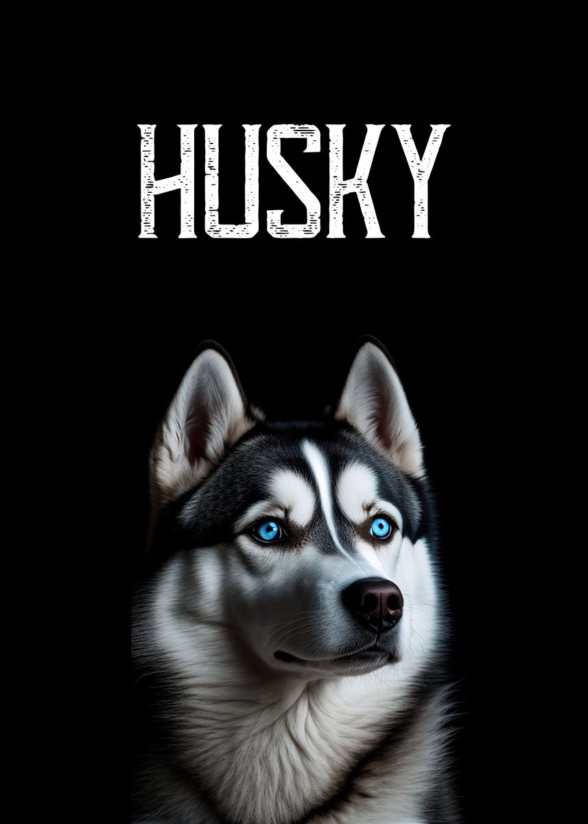 'Husky' Poster, picture, metal print, paint by Mesh | Displate
