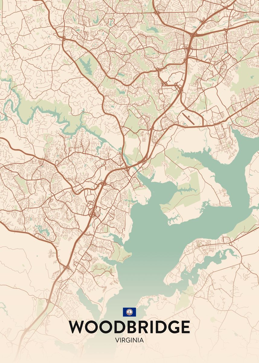 'Woodbridge VA' Poster, picture, metal print, paint by IMR Designs ...