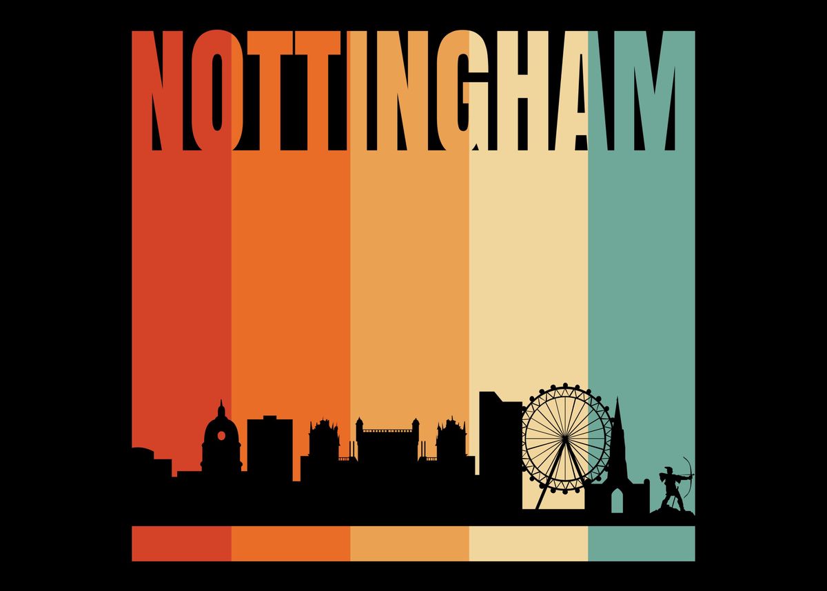 'Nottingham Skyline' Poster by Hexor | Displate