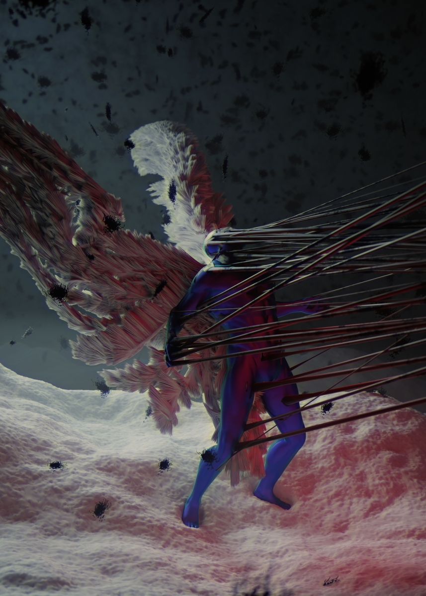 'Angel of doom' Poster, picture, metal print, paint by Adam Kersley ...