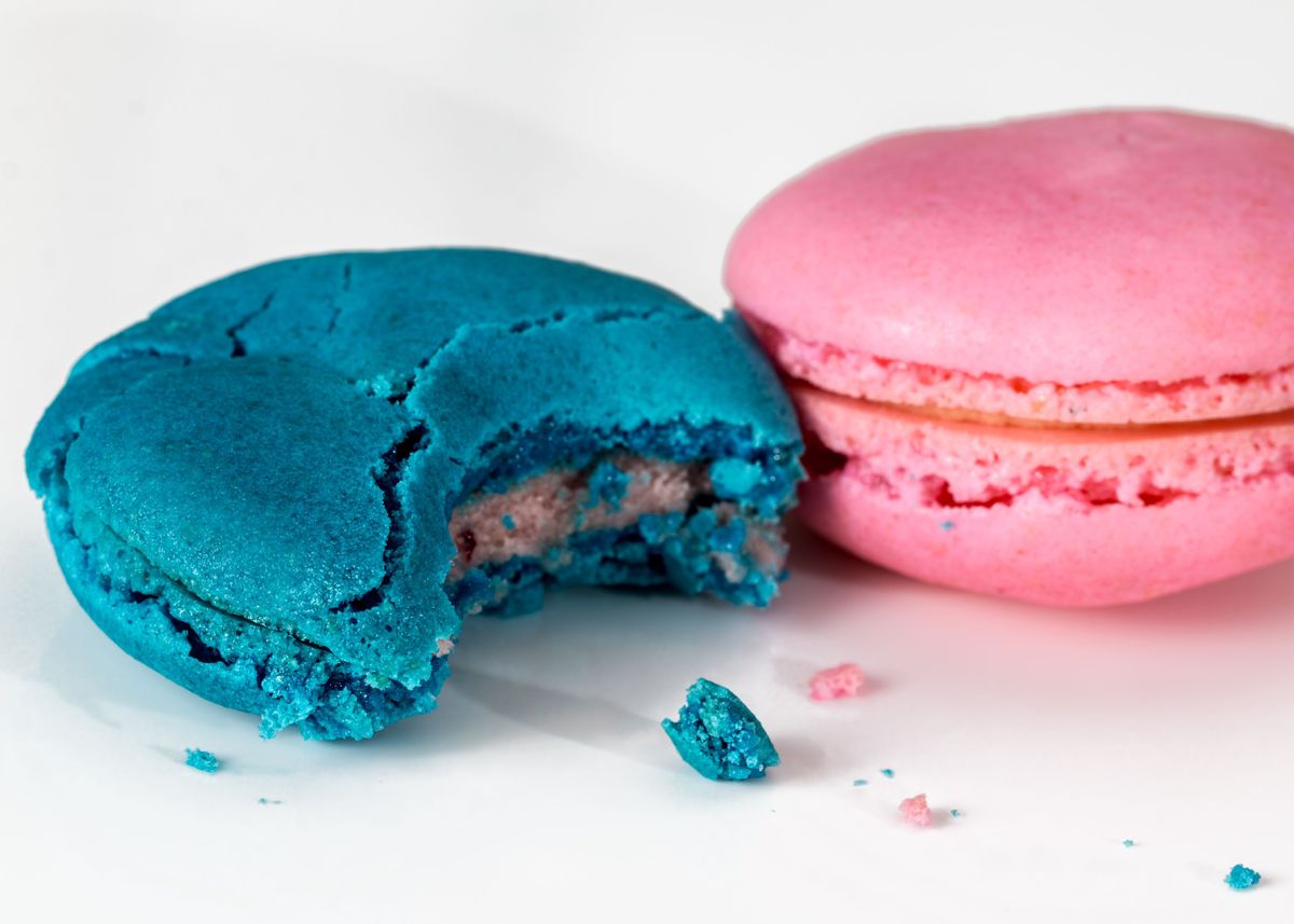 'blue pink macaroons ' Poster by Eng Hadoool | Displate