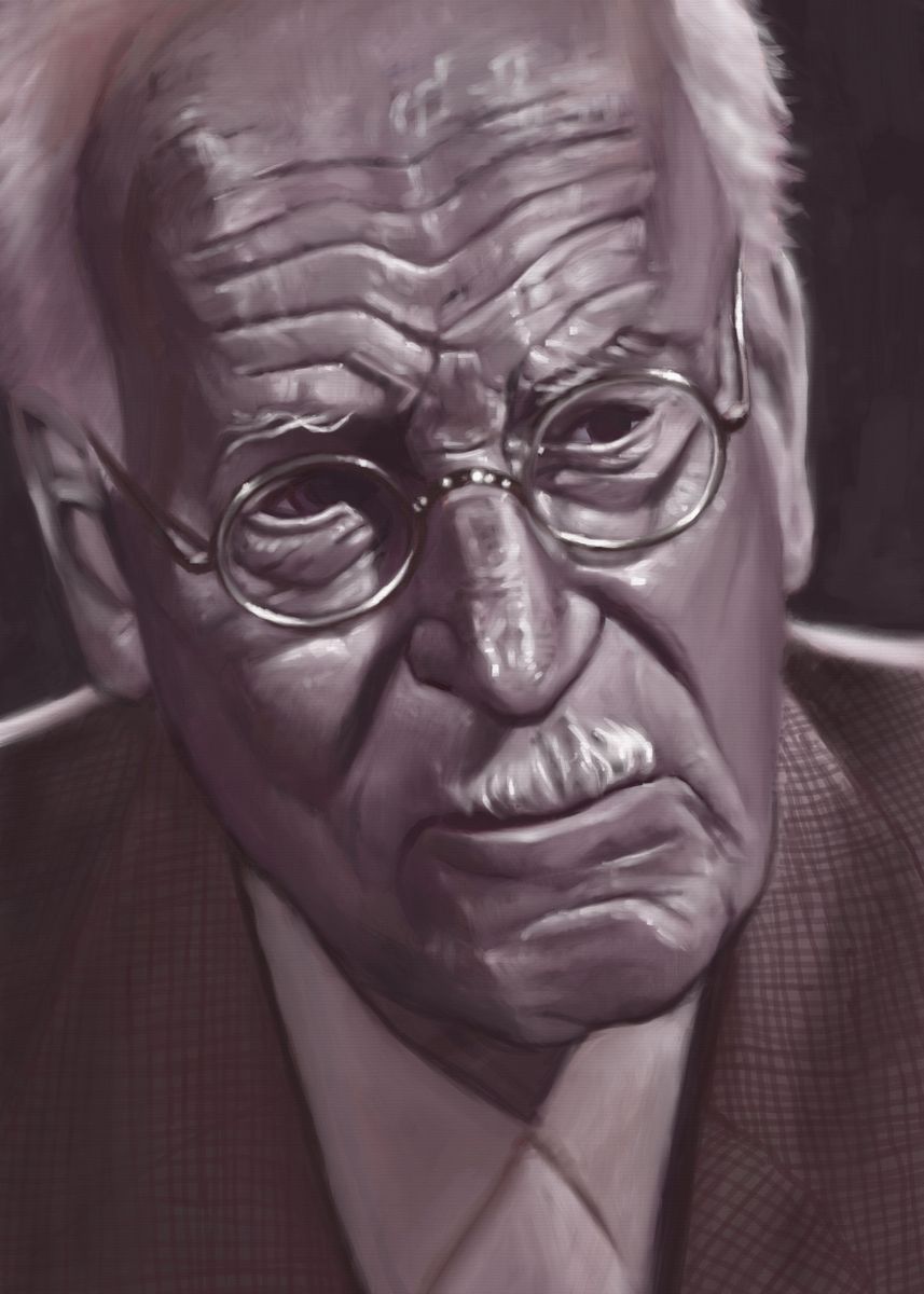 'Carl Jung Portrait' Poster, picture, metal print, paint by michael cox ...
