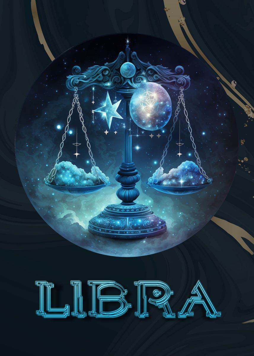 'Fantasy Libra Zodiac' Poster, picture, metal print, paint by Stefan ...