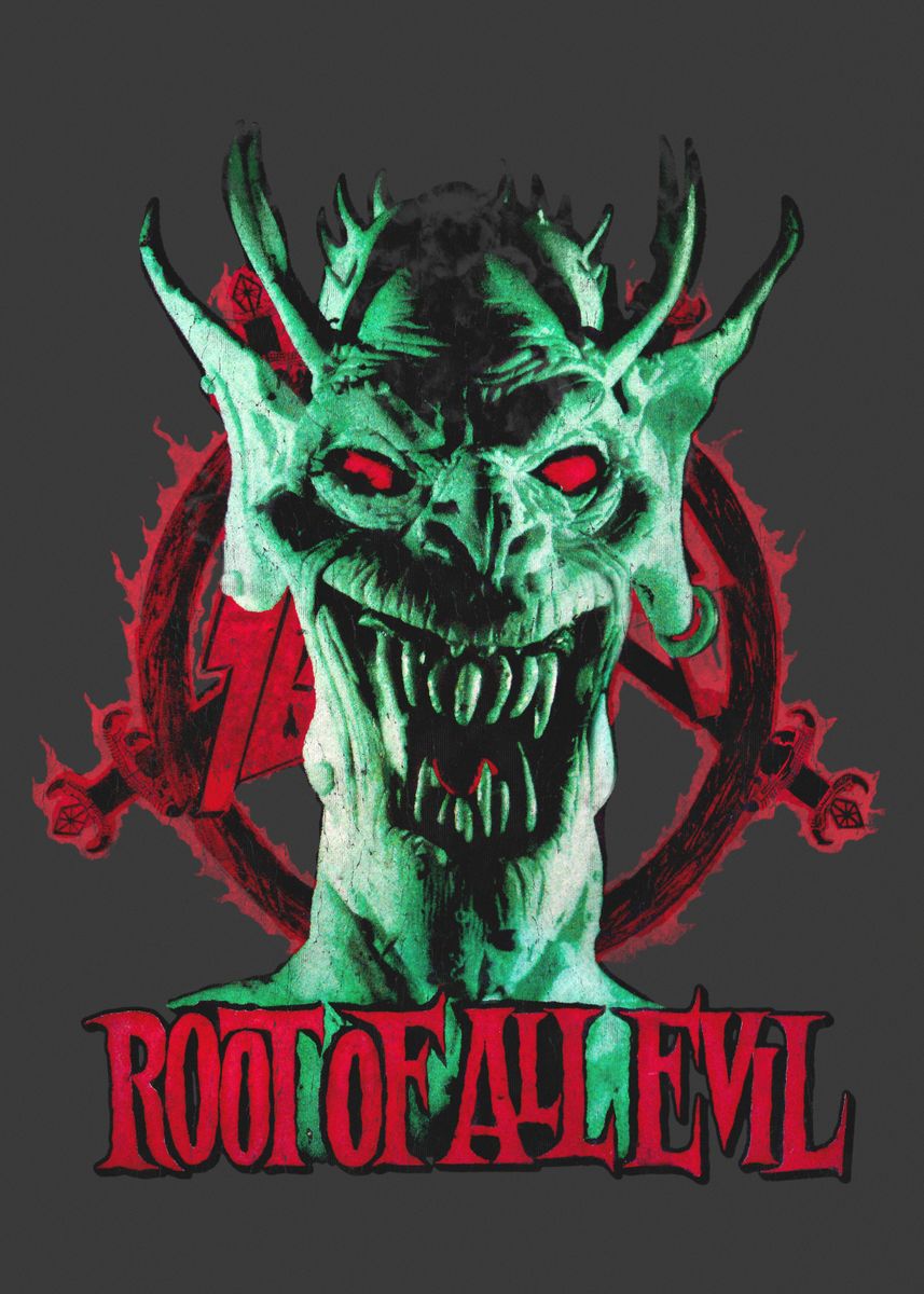 'Root of All Evil' Poster, picture, metal print, paint by Slayer | Displate