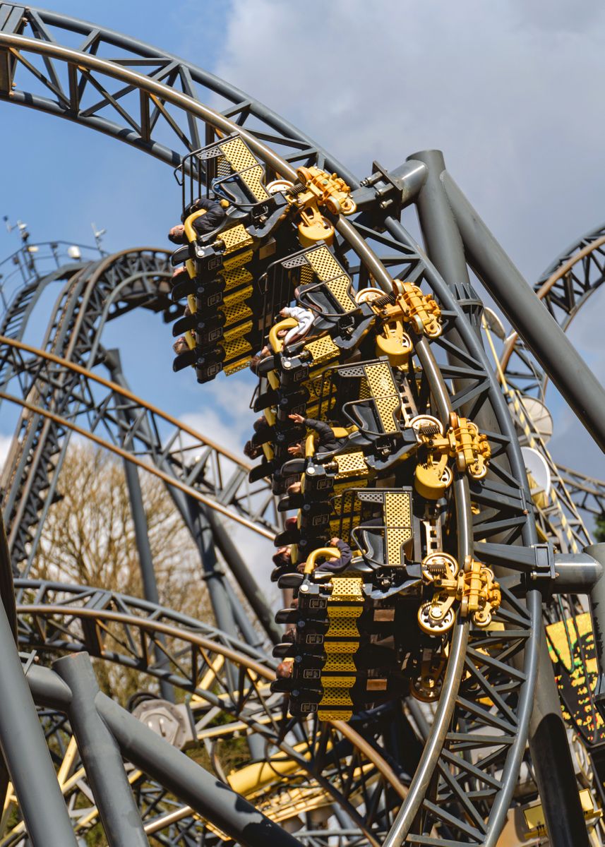 'The Smiler at Alton Towers' Poster, picture, metal print, paint by ...