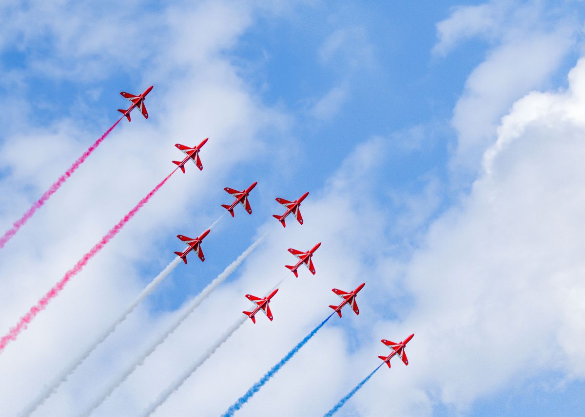 'RAF Red Arrows' Poster by Vincent Reynolds | Displate