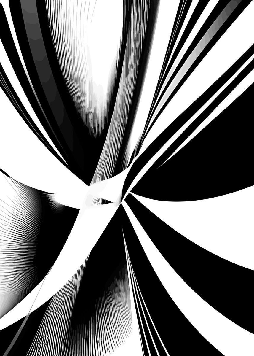 'ABSTRACT ART B AND W' Poster, picture, metal print, paint by Osvaldo ...