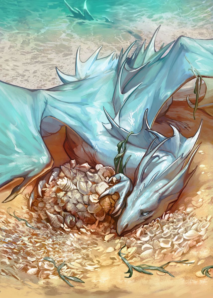 'Mr Mussel' Poster, picture, metal print, paint by MokinaArt | Displate