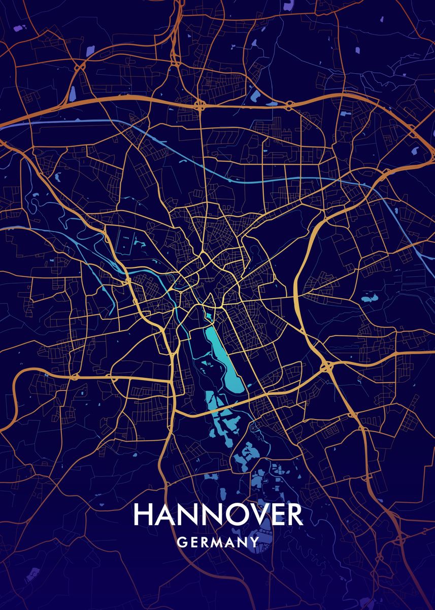 'Hannover' Poster, picture, metal print, paint by Miracle Studio | Displate