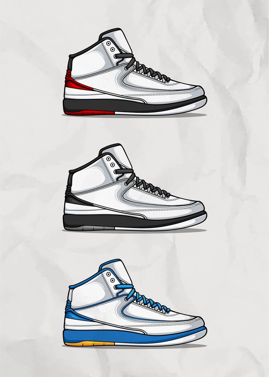 'J2 Sneakers Collection' Poster, picture, metal print, paint by Adam ...