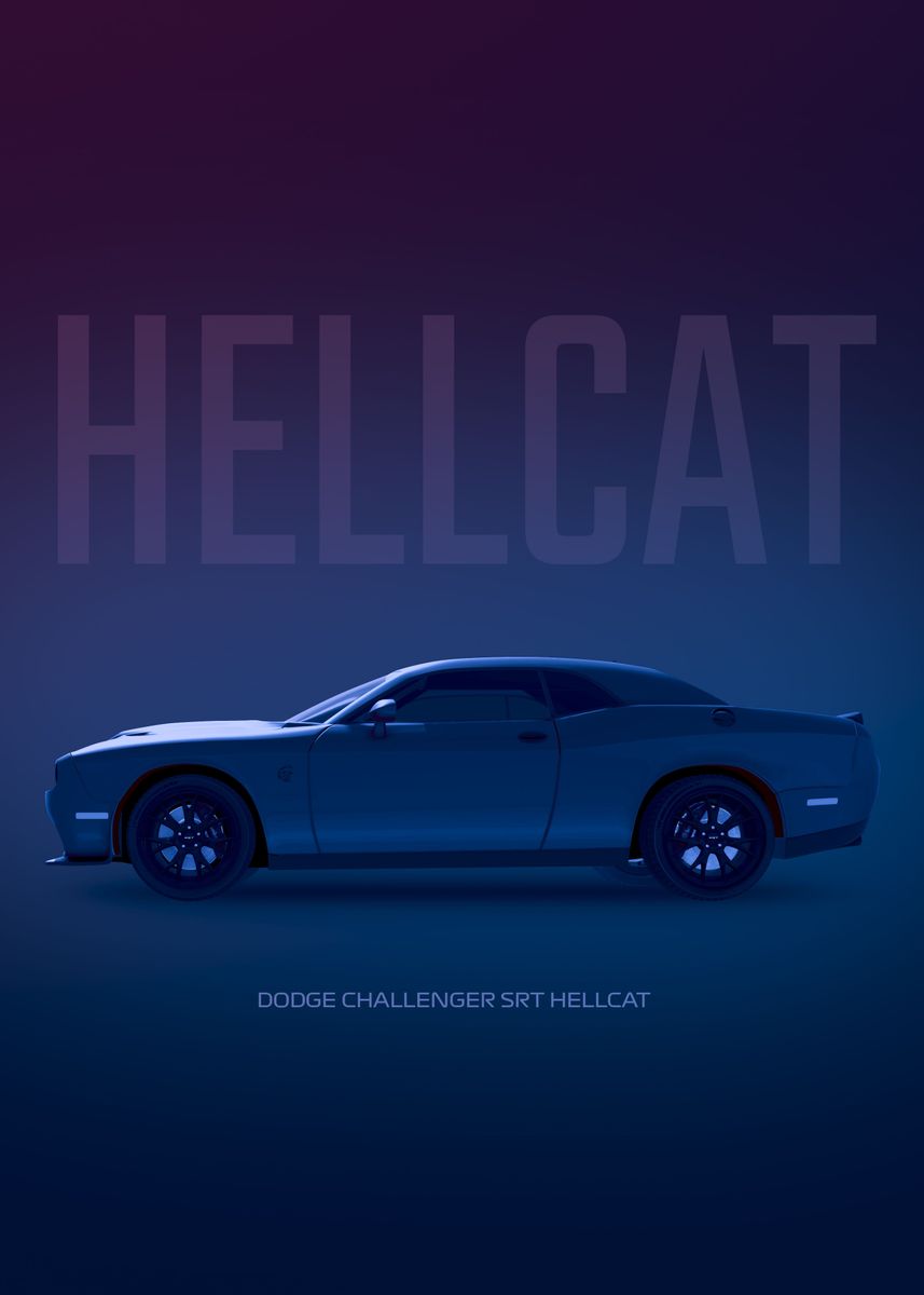 'Dodge Challenger SRT' Poster, picture, metal print, paint by Basues ...