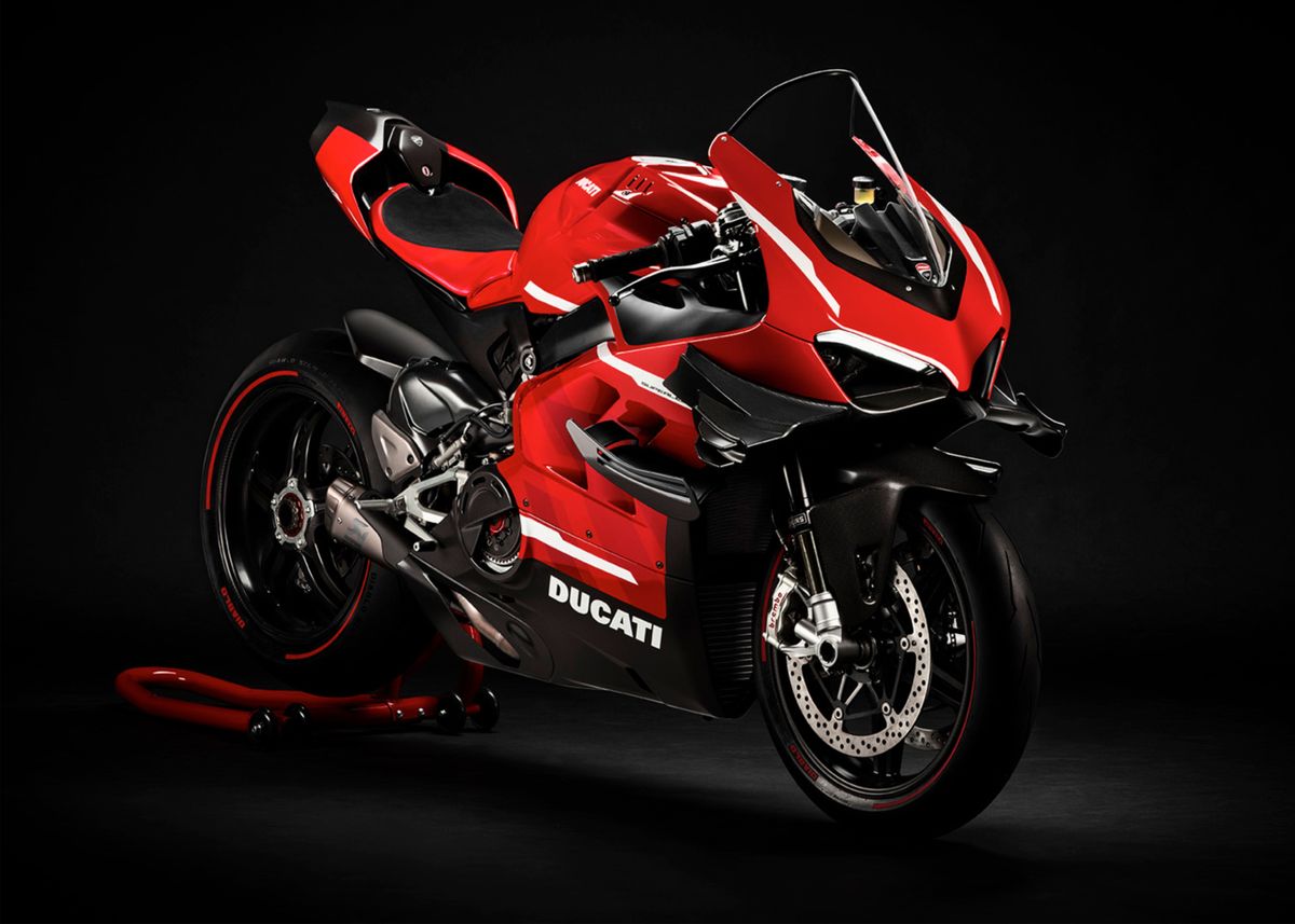 'SUPERLEGGERA DUCATI V4' Poster by Flux Lab | Displate