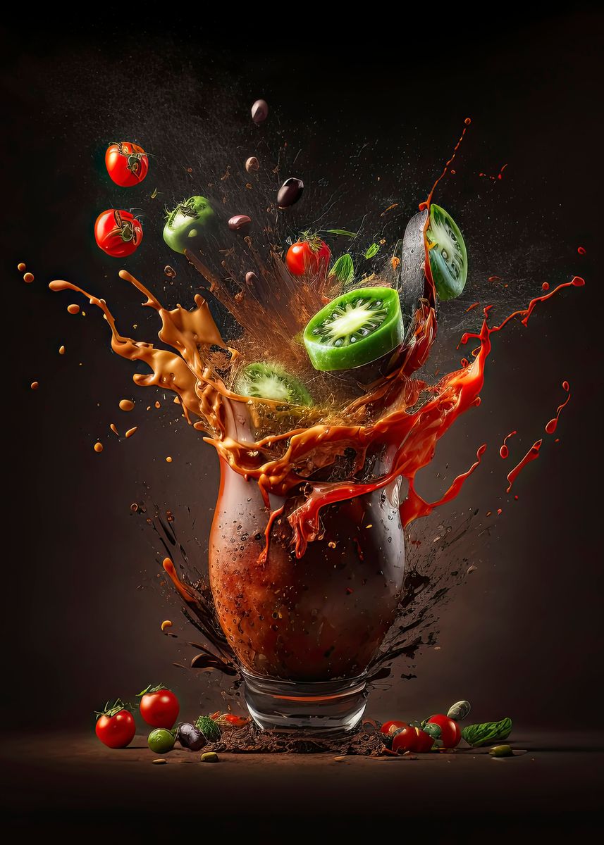 'Contemporary Bloody Mary ' Poster, picture, metal print, paint by ...
