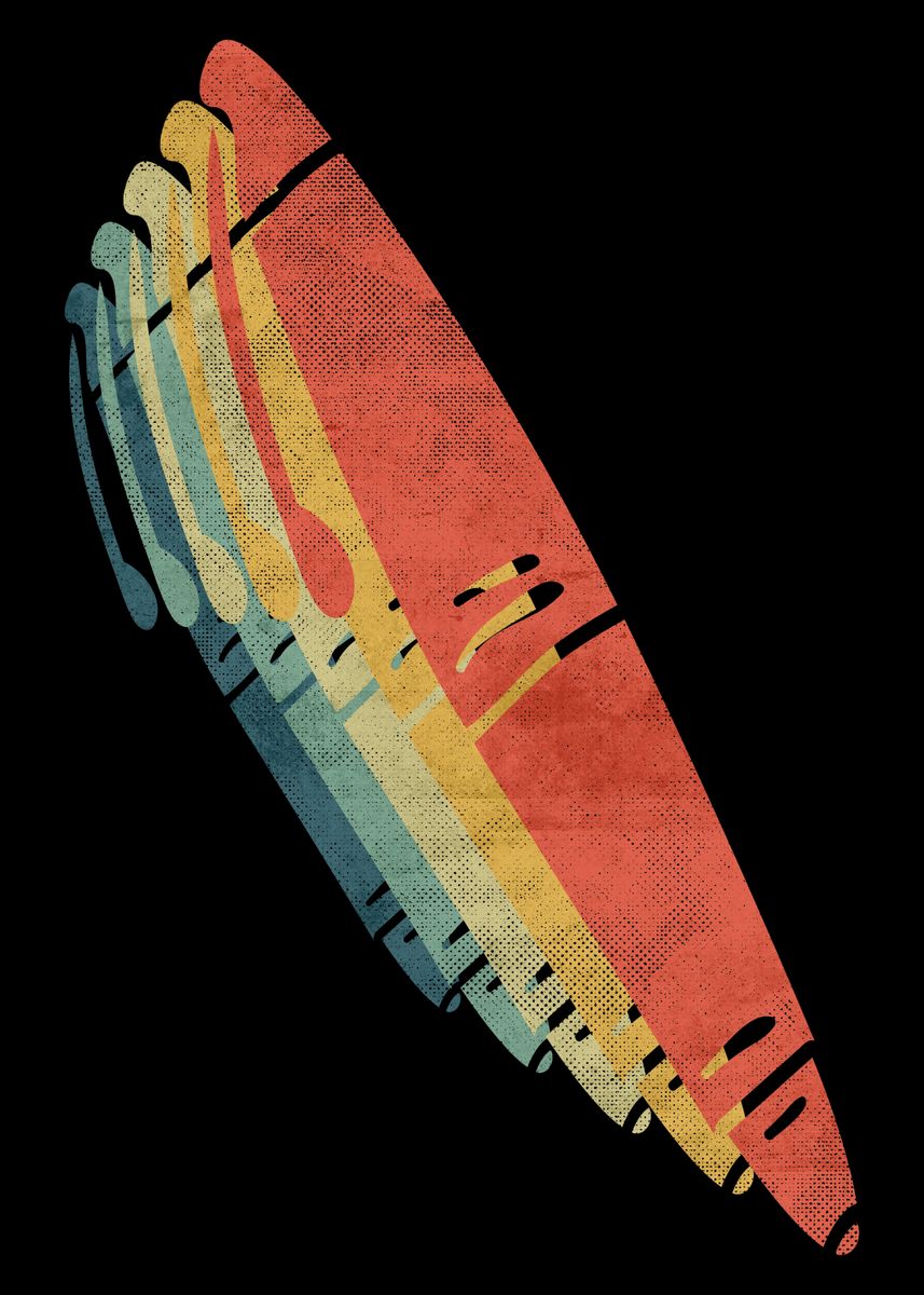 'Pen Retro Vintage Color' Poster, picture, metal print, paint by El ...