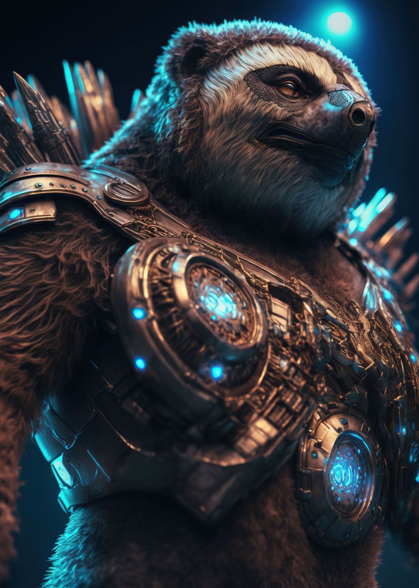 'Future Sloth' Poster, picture, metal print, paint by Sunrise Game ...