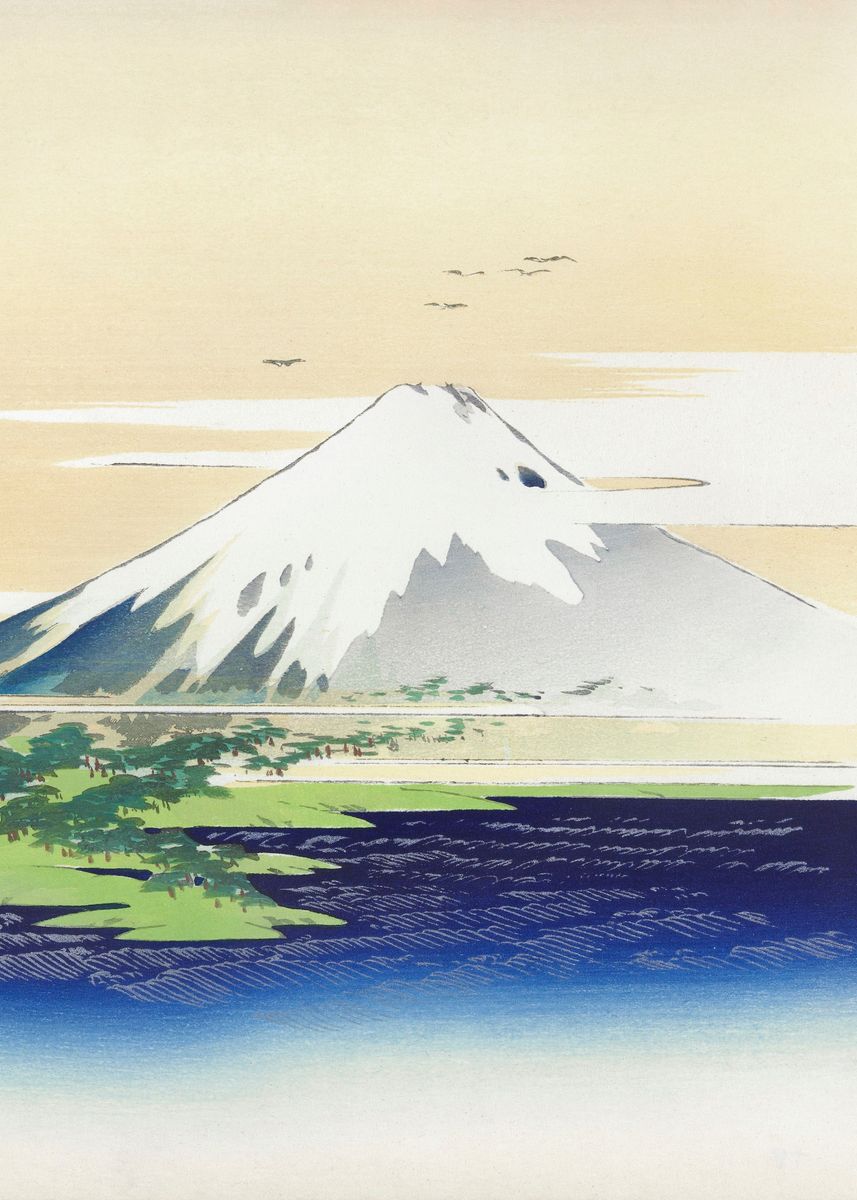'Fuji Mountain' Poster, picture, metal print, paint by crbn design ...
