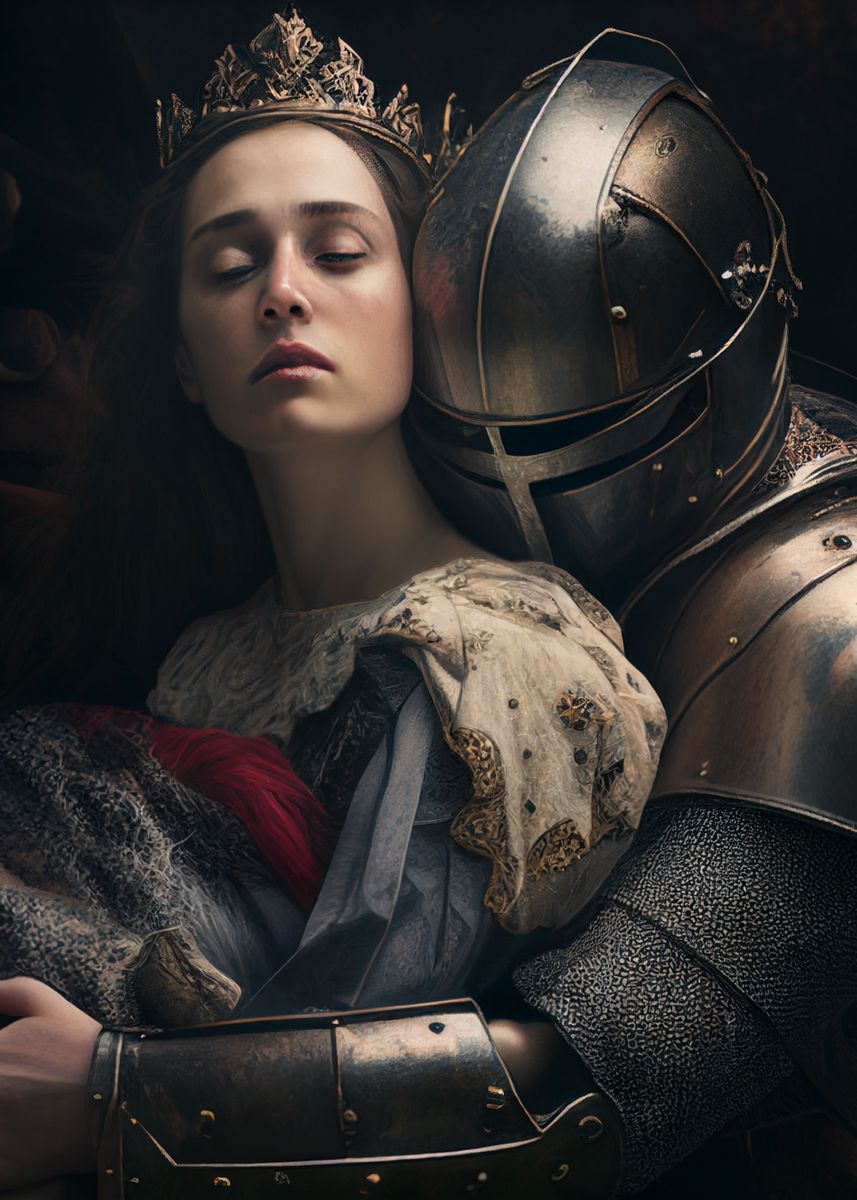 'King Arthur and Guinevere' Poster, picture, metal print, paint by ...