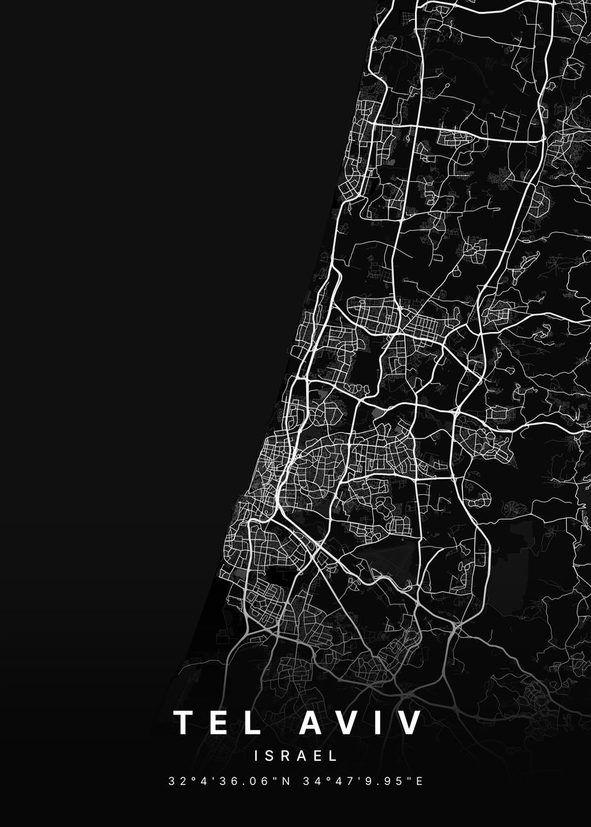 'Tel Aviv Israel' Poster, picture, metal print, paint by Kemi | Displate