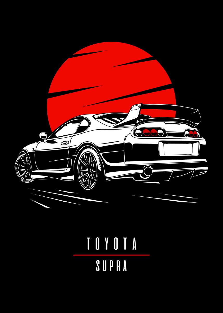 'Supra MK4' Poster, picture, metal print, paint by Faissal Thomas ...