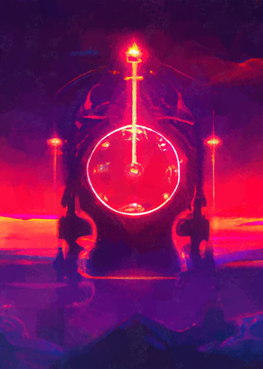 'Red portal' Poster, picture, metal print, paint by Dark Zeka | Displate