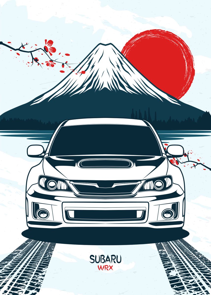 'Subaru WRX' Poster, picture, metal print, paint by Faissal Thomas | Displate