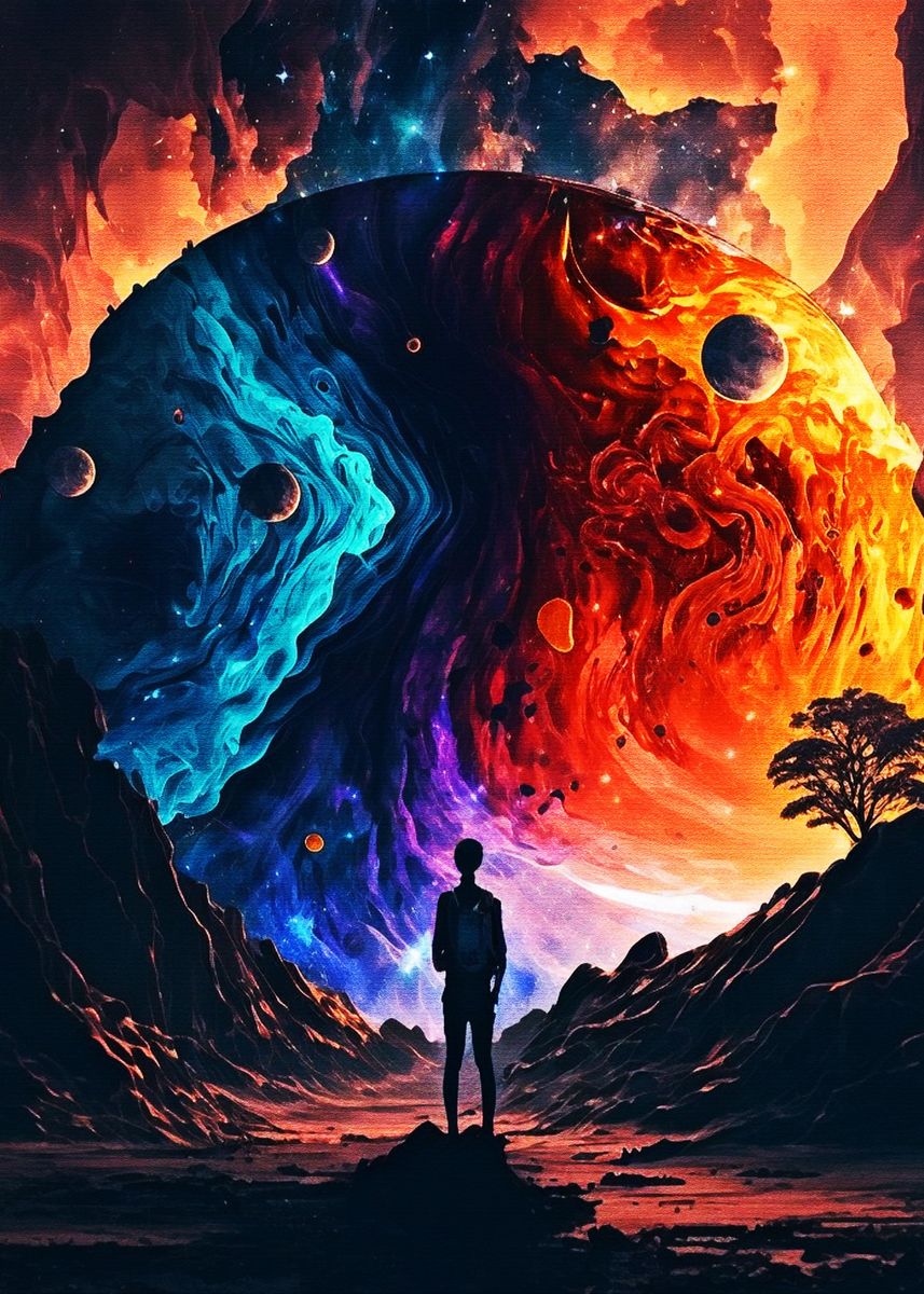 'Colorful in space' Poster, picture, metal print, paint by Muh Asdar ...