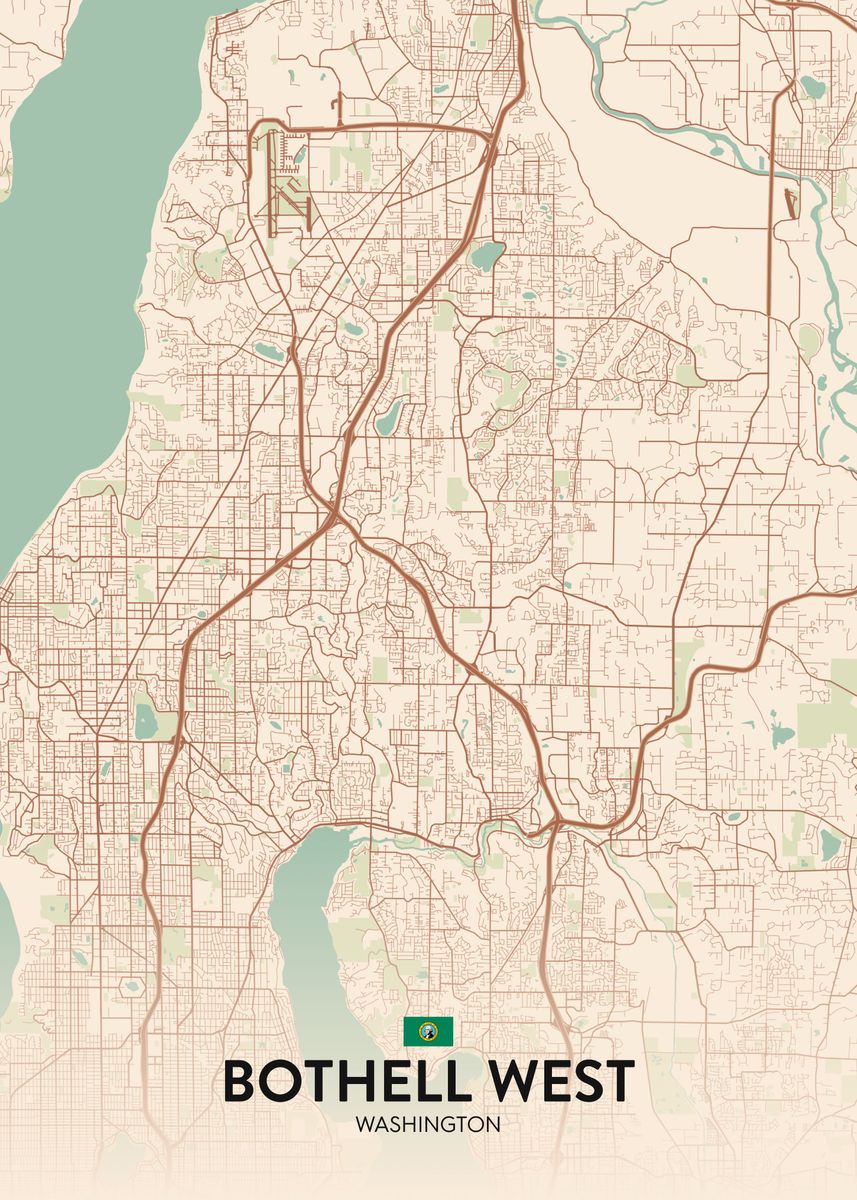 'Bothell West WA' Poster, picture, metal print, paint by IMR Designs ...