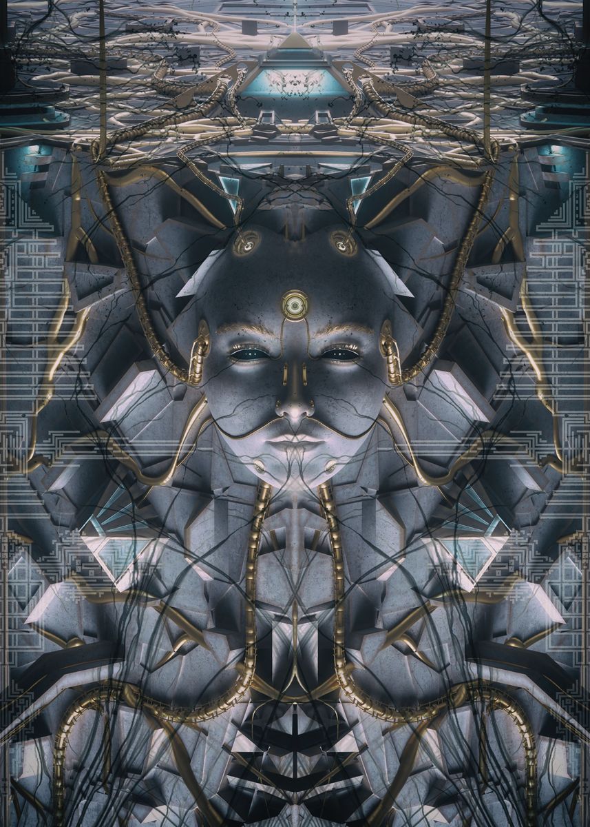 'Ancient Ai' Poster, picture, metal print, paint by 25m42 | Displate