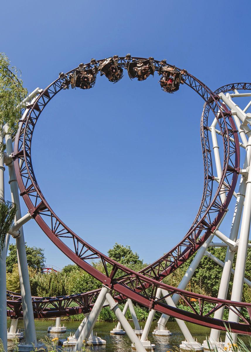 'Spinning Rollercoaster' Poster, picture, metal print, paint by ...