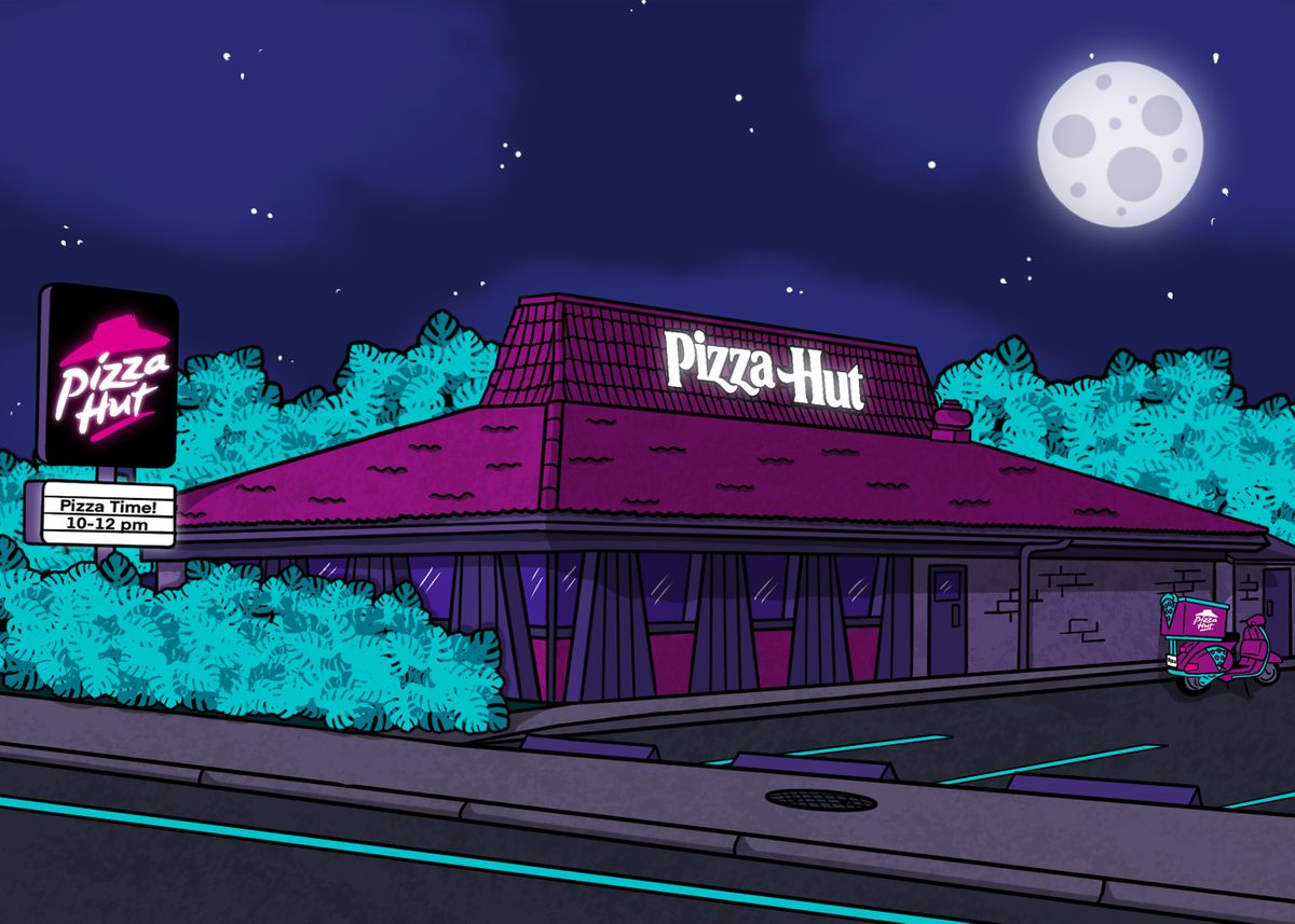 'Pizza Hut After Closing' Poster by Fat Rat | Displate