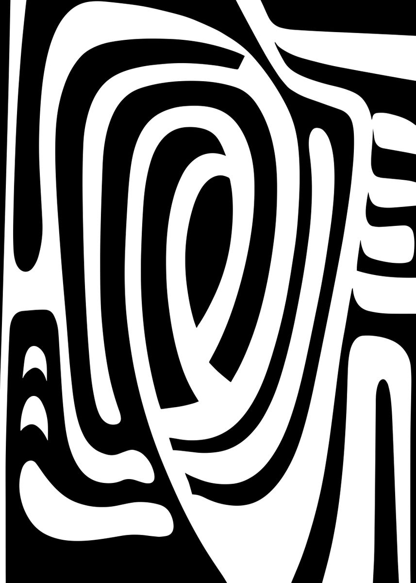 'ABSTRACT ART B AND W' Poster, picture, metal print, paint by Osvaldo ...