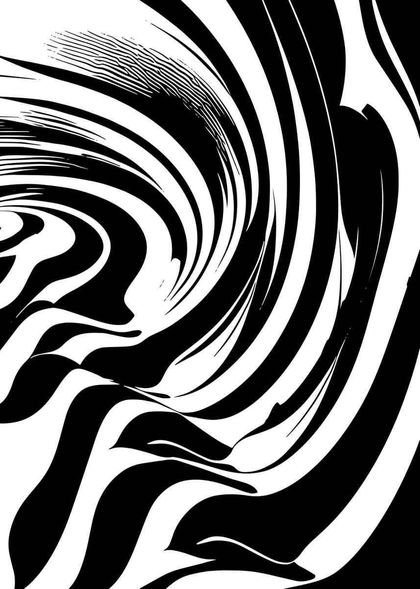 'ABSTRACT ART B AND W' Poster, picture, metal print, paint by Osvaldo ...