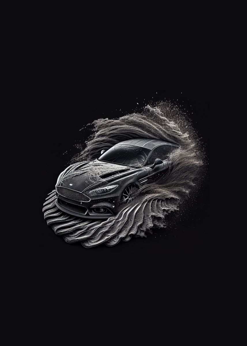 'Supercar drifting' Poster, picture, metal print, paint by Mesh | Displate