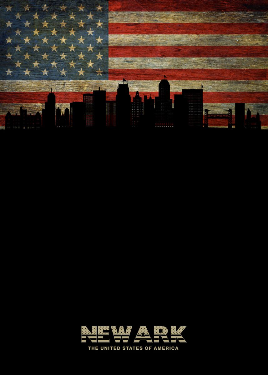 'Newark New Jersey US' Poster, picture, metal print, paint by ...
